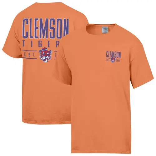 COMFORTWASH Clemson Tigers Big Name T-shirt - Orange
