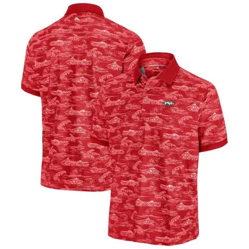 Tommy Bahama Arkansas Razorbacks Sport Bay View Islandzone Polo - Cardinal