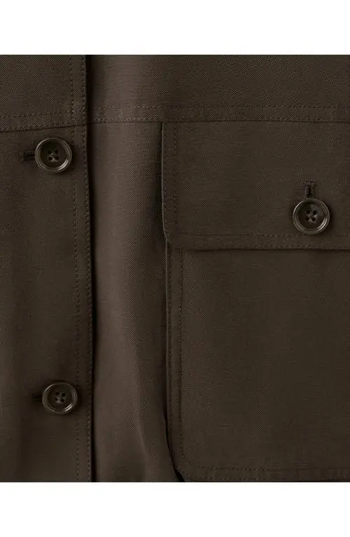 Mango Oversize Jacket - Chocolate