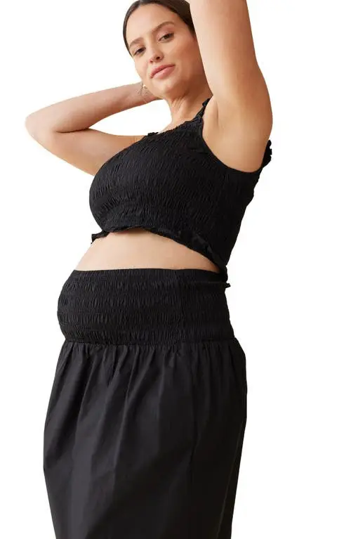 Ingrid & Isabel® Cotton Poplin Maternity Crop Top & Skirt Set