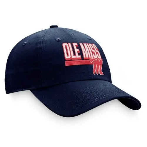 Top Of The World Navy Ole Miss Rebels Slice Adjustable Hat