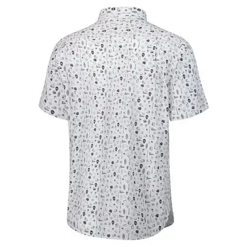 Tommy Bahama San Francisco Giants Nova Wave Riptide Rally Camp Button-up Short Sleeve Shirt - Gray