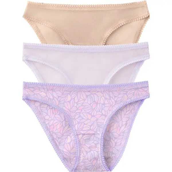 ON GOSSAMER 3-pack Mesh Hip Bikinis - Chp/rl/wp