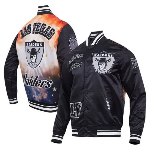 PRO STANDARD Las Vegas Raiders Sublimated Satin Full-snap Jacket