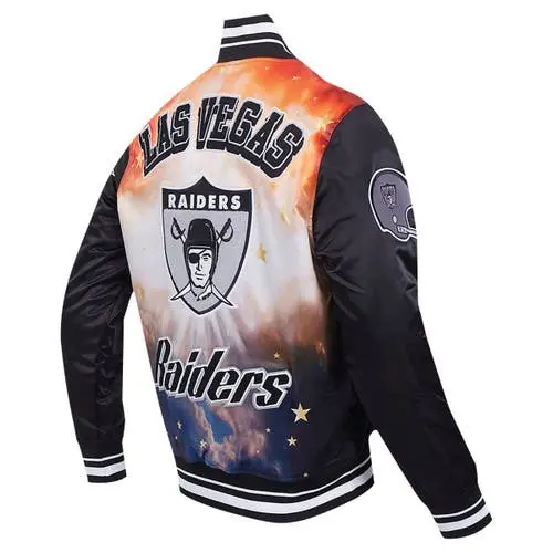 PRO STANDARD Las Vegas Raiders Sublimated Satin Full-snap Jacket