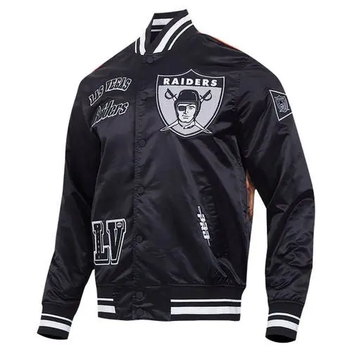 PRO STANDARD Las Vegas Raiders Sublimated Satin Full-snap Jacket - Black