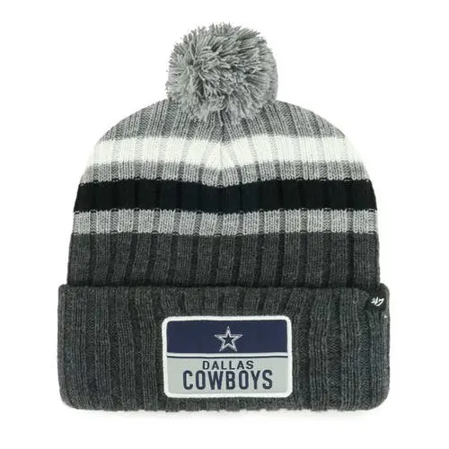 '47 Dallas Cowboys Stack Cuffed Knit Hat With Pom