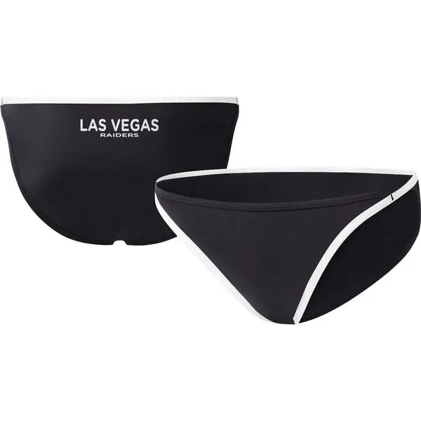 G-III 4HER BY CARL BANKS Las Vegas Raiders Play Action Bikini Bottom - Black