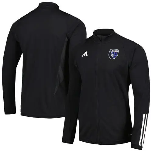 Adidas San Jose Earthquakes 2023 On-field Aeroready Full-zip Training Top - Black