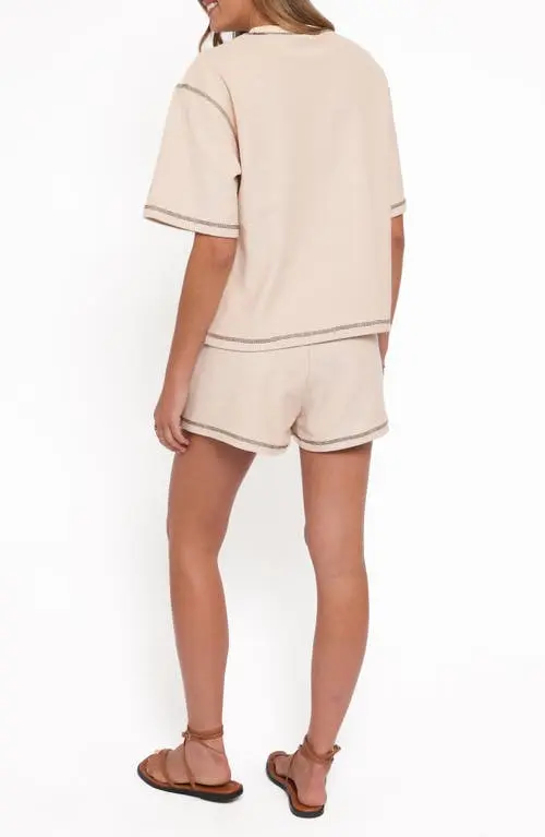 PETAL & PUP Melody Knit T-shirt & Shorts Set - Oat
