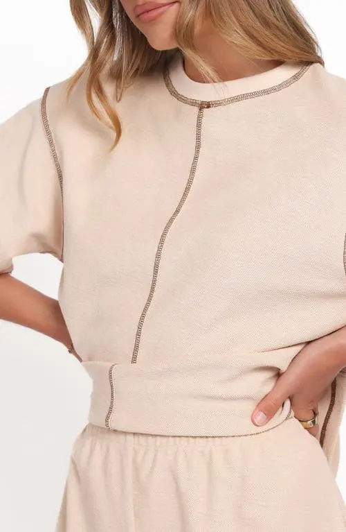 PETAL & PUP Melody Knit T-shirt & Shorts Set - Oat