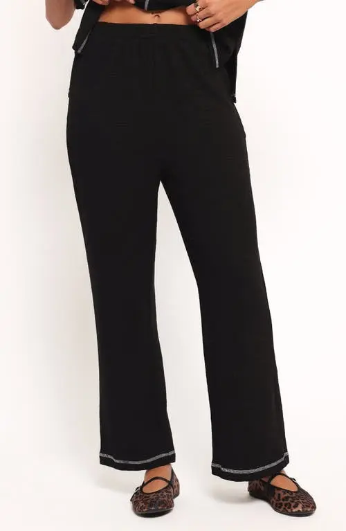 PETAL & PUP Angler Short Sleeve Sweatshirt & Pants Set - Black