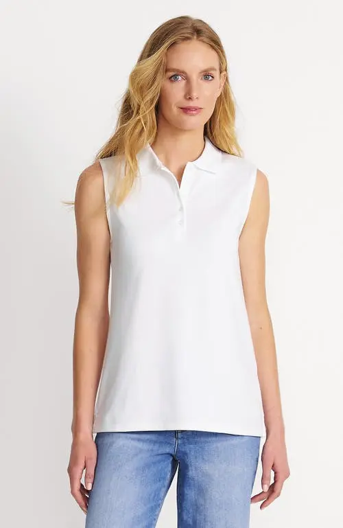 LANDS' END Supima Cotton Sleeveless Polo Shirt