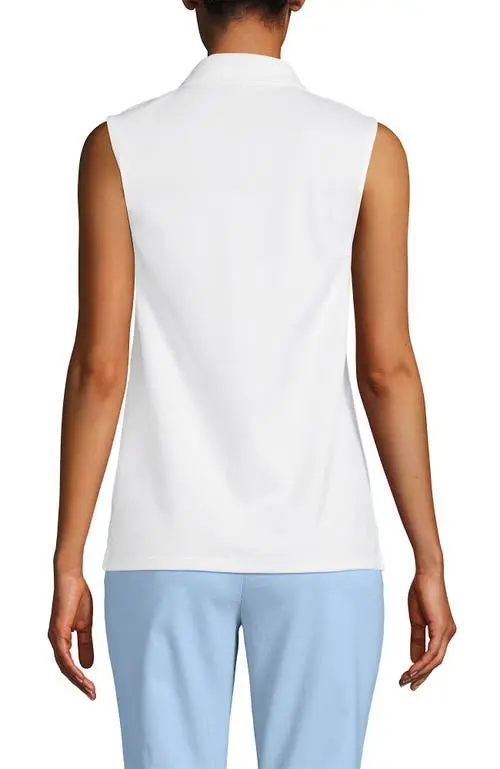 LANDS' END Supima Cotton Sleeveless Polo Shirt