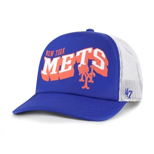 '47 New York Mets Meander Foam Trucker Snapback Hat - Royal