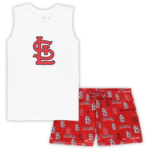 CONCEPTS SPORT St. Louis Cardinals Tank Top & Shorts Sleep Set - White