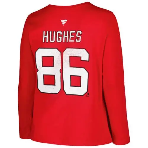 Profile Jack Hughes New Jersey Devils Long Sleeve T-shirt