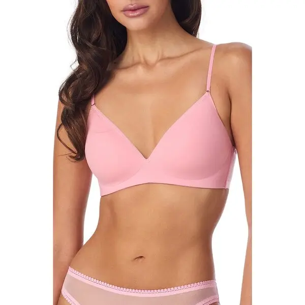 ON GOSSAMER Next To Nothing Wireless Bra - Peony