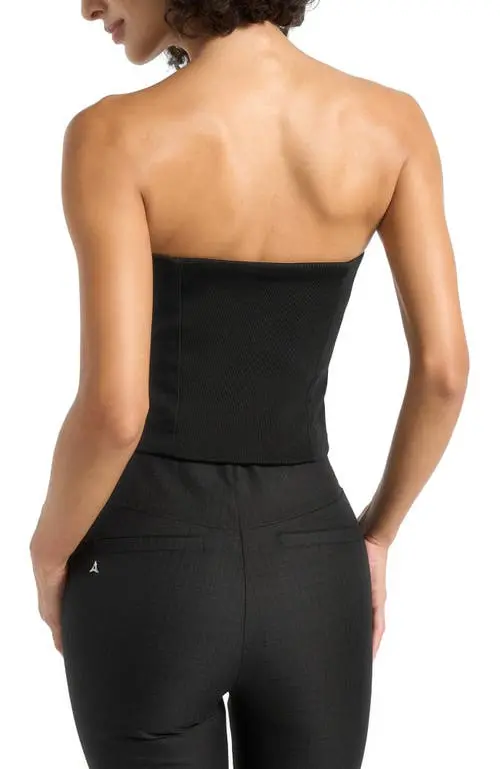 Manière De Voir Lise Cropped Tailored Blazer & Button Detail Bandeau
