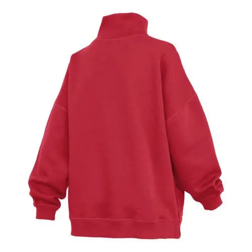 PRESSBOX Georgia Bulldogs Oversized Mock Neck Sweatshirt