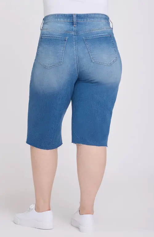 NYDJ Kristie Bermuda Shorts With Raw Edge Hem