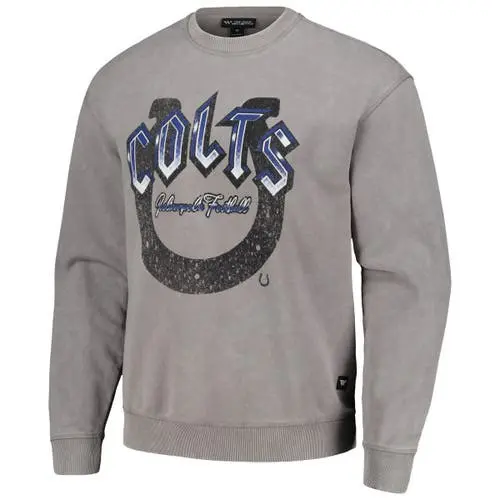 THE WILD COLLECTIVE Indianapolis Colts Distressed Pullover Sweatshirt