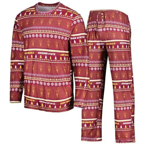 CONCEPTS SPORT Arizona State Sun Devils Swivel Long Sleeve T-shirt & Pants Sleep Set - Maroon