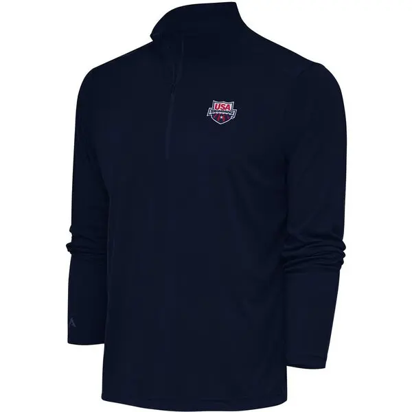 ANTIGUA Usa Swimming Tribute Quarter-zip Pullover Top - Navy