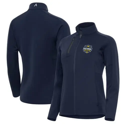 ANTIGUA Michigan Wolverines 2026 Ncaa Basketball National Champions Generation Full-zip Jacket - Navy