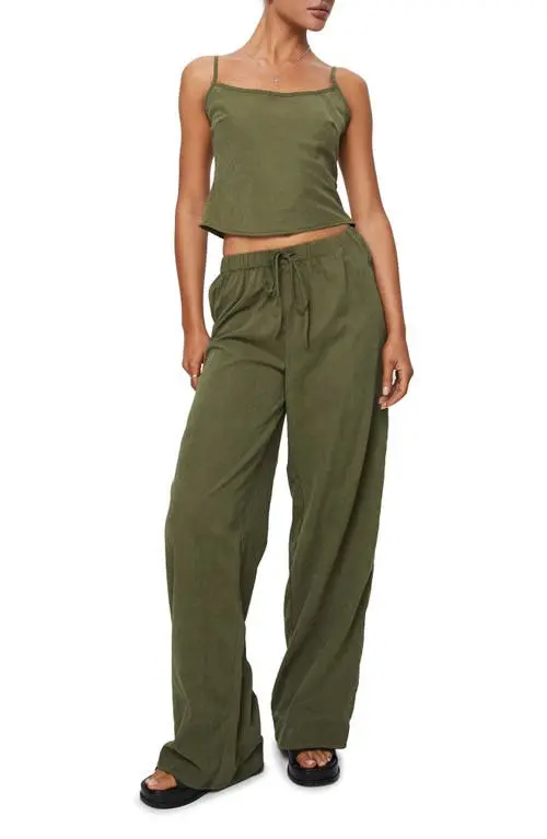 Princess Polly Paigey Camisole & Wide Leg Pants Set - Khaki