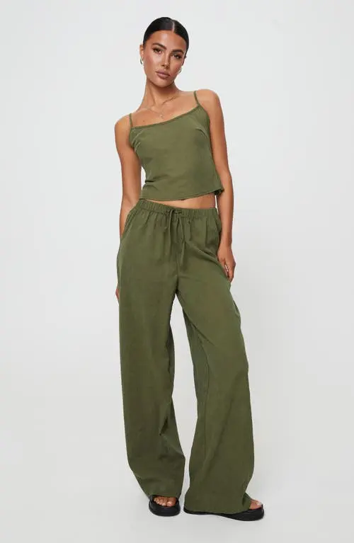 Princess Polly Satiny Cami And Wide Leg Pants Set
