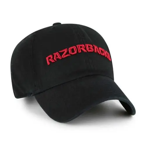 '47 47 Arkansas Razorbacks Embroidered Cotton Cap - Black