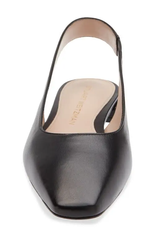 STUART WEITZMAN Leather Pointed Toe Slingbacks