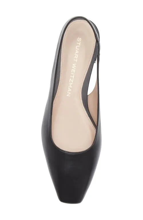 STUART WEITZMAN Leather Pointed Toe Slingbacks