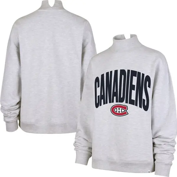 '47 Montreal Canadiens Subtle Muse Mock Neck Sweatshirt - Heather Gray