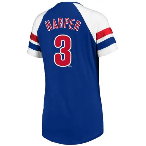 Profile Bryce Harper Philadelphia Phillies Raglan T-shirt - Royal