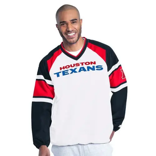 STARTER Houston Texans Pullover Raglan Jacket - White