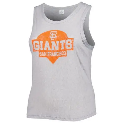 SOFT AS A GRAPE San Francisco Giants High Neck Tri-blend Tank Top
