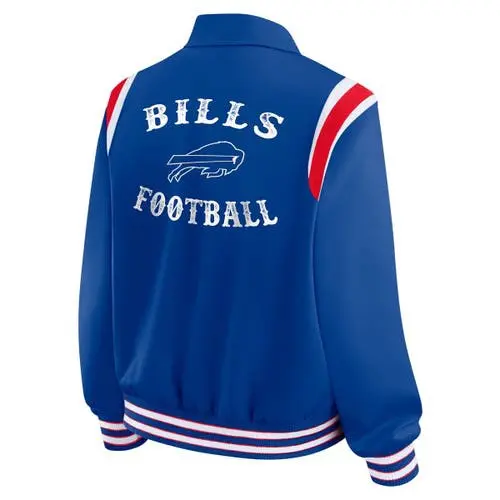WEAR BY ERIN ANDREWS Buffalo Bills Varsity Lightweight Full-snap Jacket