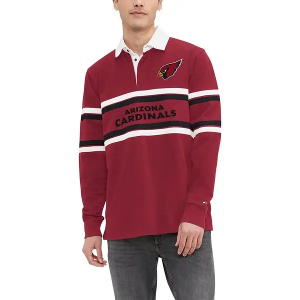 Tommy Hilfiger Arizona S Cory Varsity Rugby Long Sleeve T-shirt - Cardinal