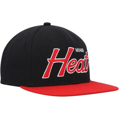 Mitchell & Ness Miami Heat Hardwood Classics Mvp Team Script 2.0 Snapback Hat