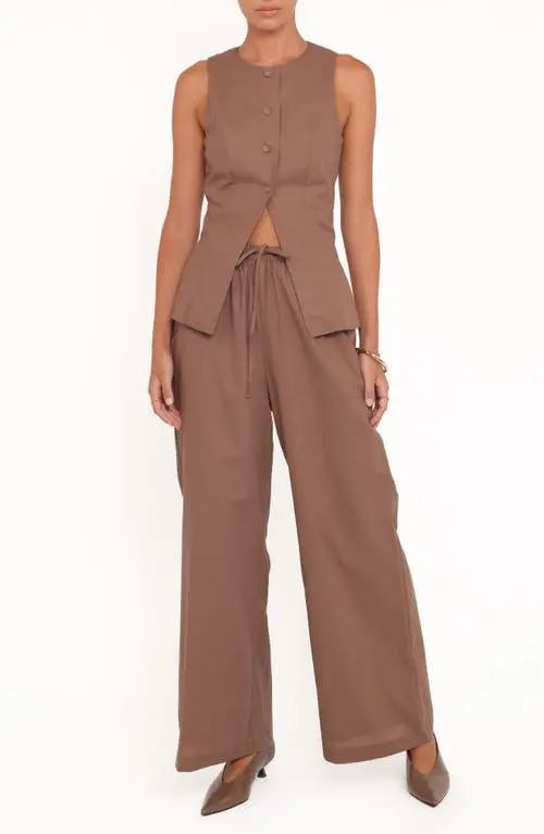 PETAL & PUP Caitlin Button-up Top & Drawstring Pants Set