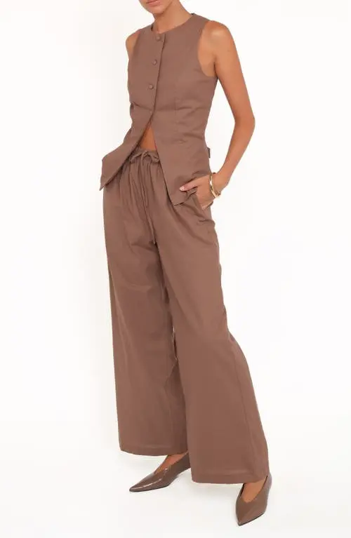 PETAL & PUP Caitlin Button-up Top & Drawstring Pants Set