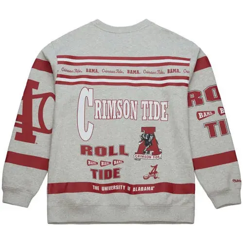 Mitchell & Ness Alabama Crimson Tide All Over Print Sweatshirt