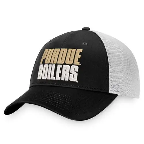Top Of The World Purdue Boilermakers Embroidered Trucker Snapback Hat - Black