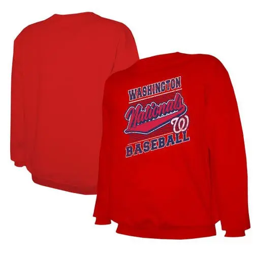 STITCHES Washington Nationals Lightweight Crew Sweatshirt