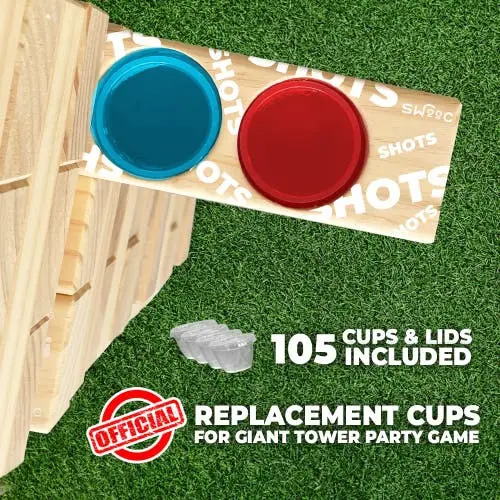 SWOOC GAMES 105 Extra/replacement Gelatin Shot Cups & Lids