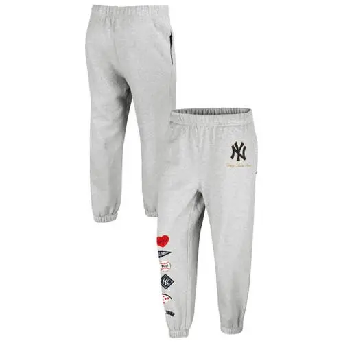 STONEY CLOVER LANE X '47 47 X Stoney Clover Lane New York Yankees Venice Jogger Pants - Heather Gray