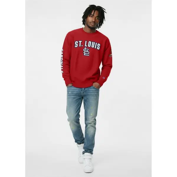 Champion St. Louis Cardinals Reverse Weave Chenille Sweatshirt - Red
