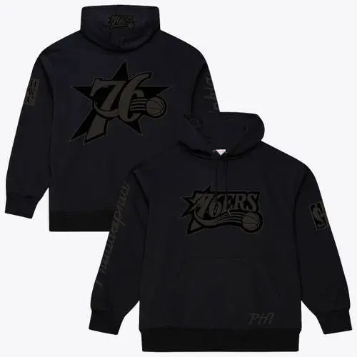 Mitchell & Ness Philadelphia 76ers Phantom Fleece Hoodie - Black